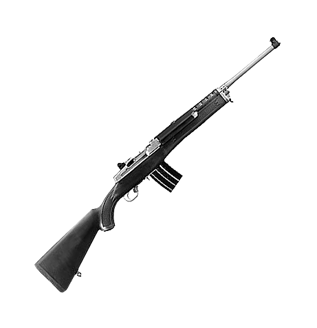Ruger Mini-14 Ranch Semi-Auto Rifle - Stainless Steel - Black Synthetic ...
